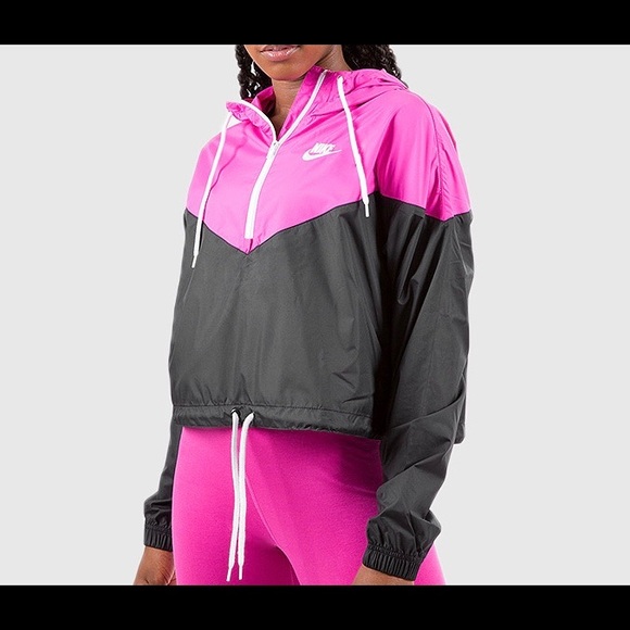 Nike | Jackets & Coats | Nike Womens Windrunner Jacket Black Pink ...